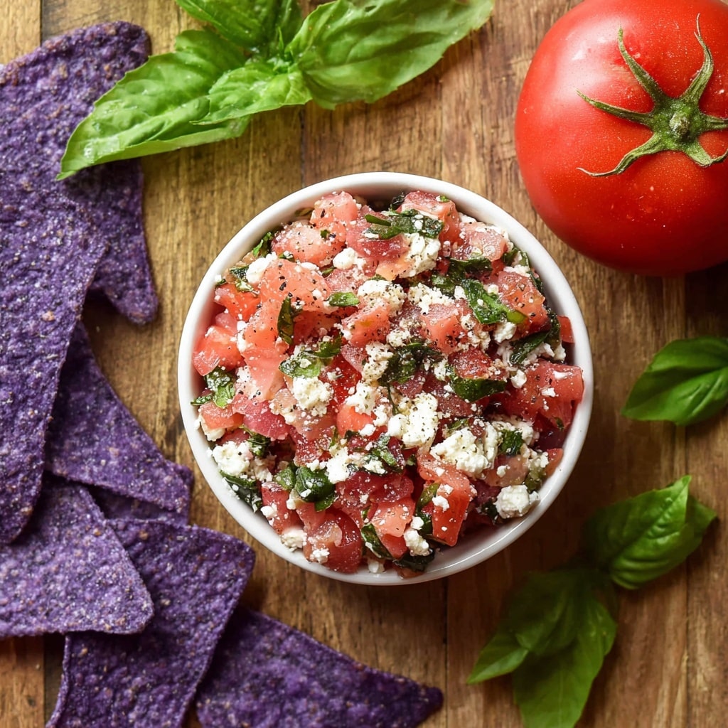 Red White & Basil Dip: Fresh, Colorful & Delicious Appetizer